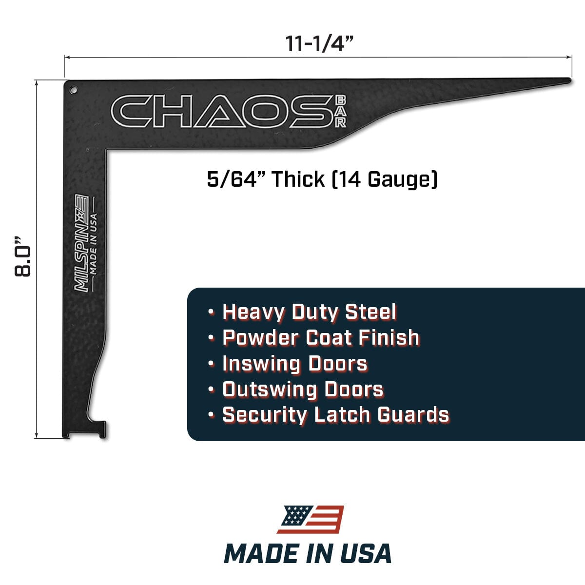 CHAOS Bar | Door Entry Tool | MILSPIN