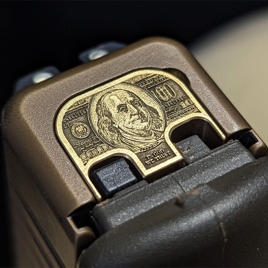 Benjamin Franklin $100 Bill 3D Slide Back Plate | MILSPIN