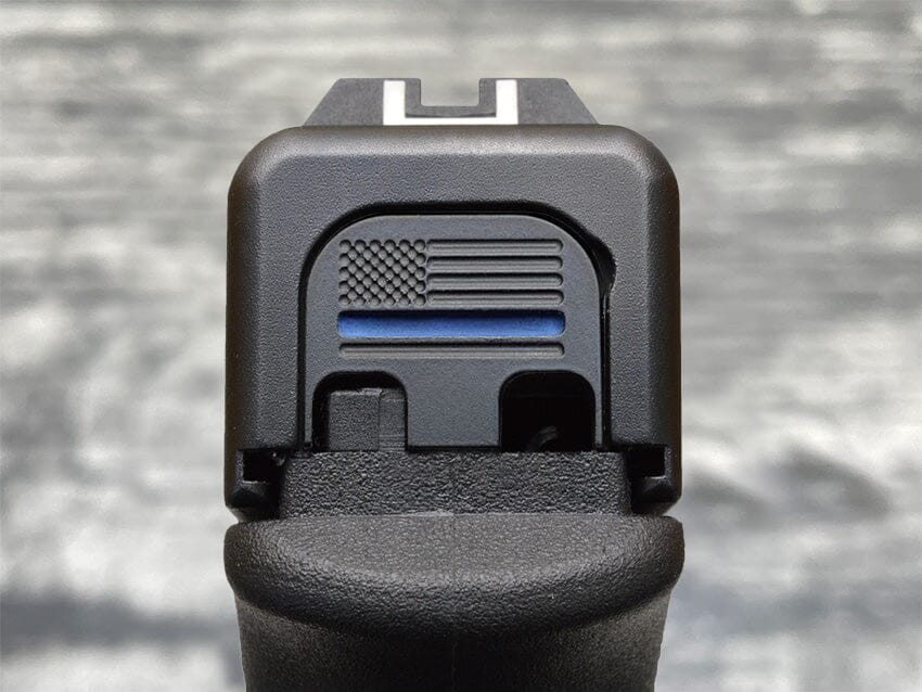 Thin Blue Line Glock Slide Back Plate | Glock Slide Plates