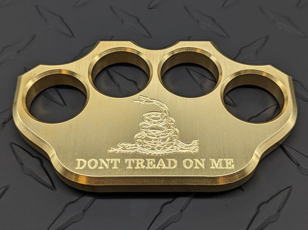 Milspin 3/4lb Gadsden Flag Solid Brass Paperweight | MILSPIN